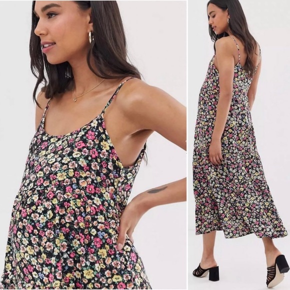 New Look | Dresses | New Look Maternity Strappy Tier Midi Dress In ...